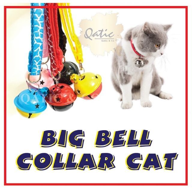📿 BIG BELL COLLAR 📿 Dog Cat Neck Bell with Big Bell Doggie Kitty Paw ...