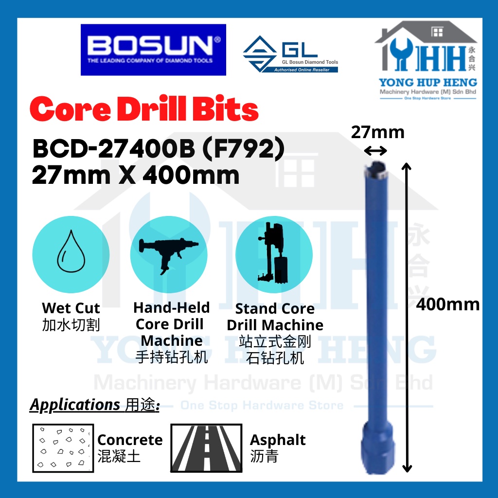 FREE SHIPPING!! BOSUN 27mm~76mm Construction Bit Concrete Asphalt Core ...