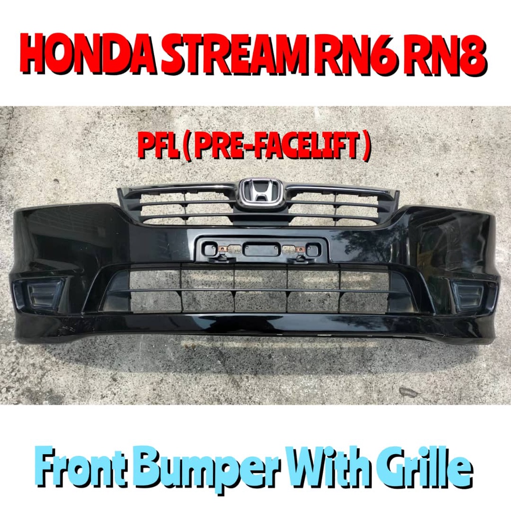 Honda Stream RN6 RN8 PFL Front Bumper With Grille / Bumper Depan ...