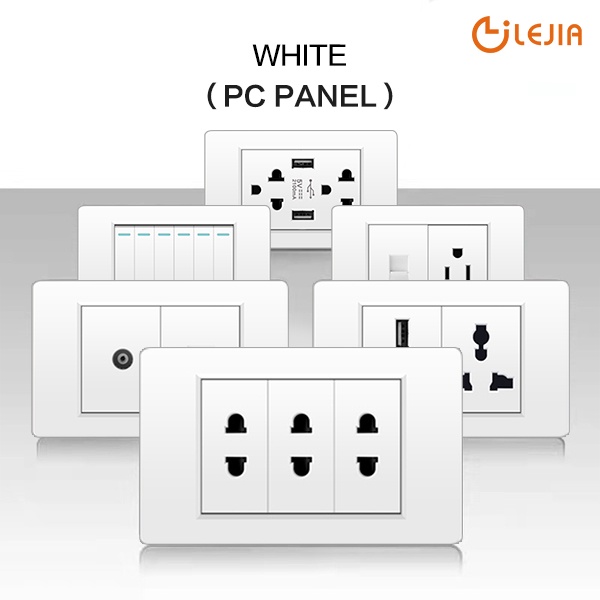LEJIA modern lighting wall white switch 13A universal socket power ...