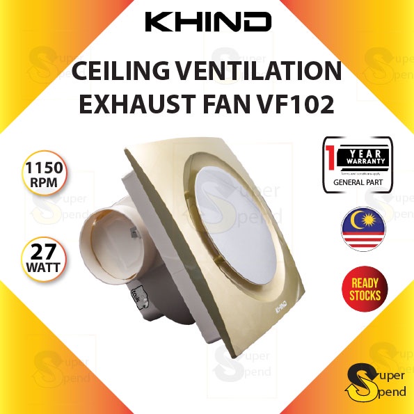 [10"] Khind Ceiling Ventilation Exhaust Fan VF102 VF-102 | Shopee Malaysia