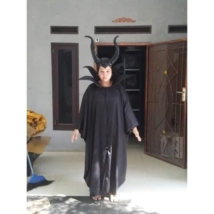Fullhead latex horns and maleficent cosplay halloween costume | Shopee ...