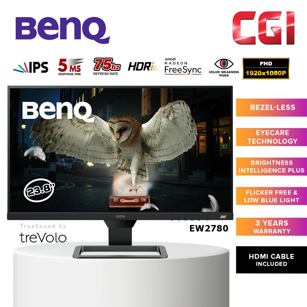 BenQ 27" EW2780 HDRi Eye Care IPS FHD Entertainment Monitor | Shopee ...