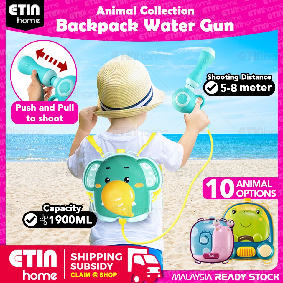 Kids Water Blast Toy Backpack Kids Outdoor Water Game Camping Swimming ...
