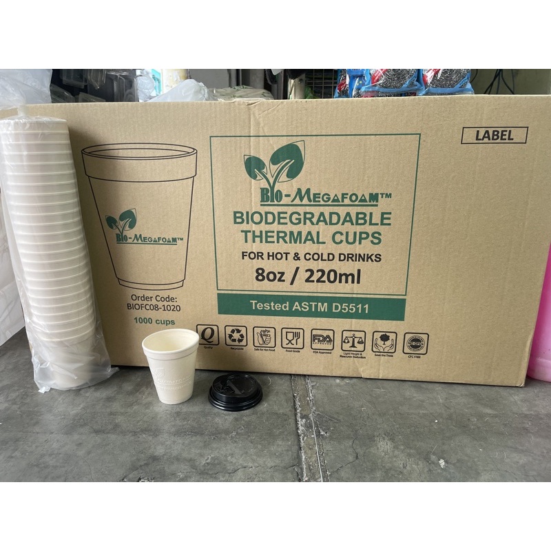 Foam Cup / 8oz BIODEGRADABLE CUPS/ 8oz BIODEGRADABLE THERMAL CUPS 25PCS ...