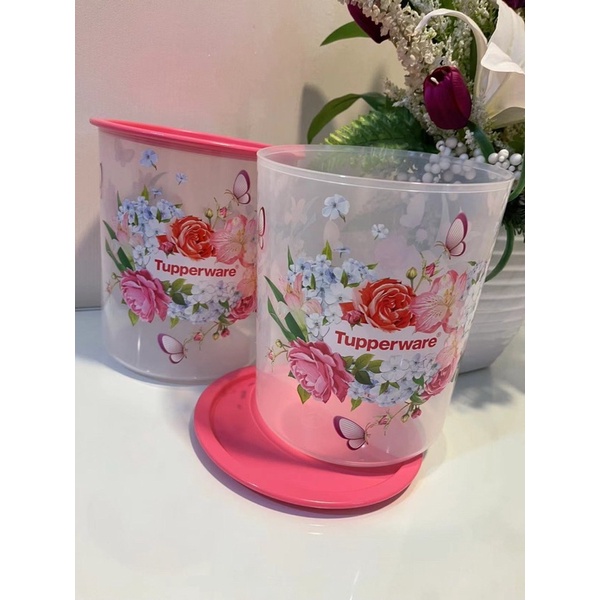 🔥READY STOCK🔥超便宜超便宜PROMOTION 100% ORIGINAL Tupperware Spring Garden One Touch Canister Medium 3L ...