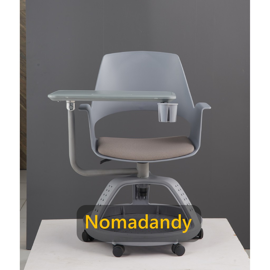 Office Conference Chair Seminar Chair with a Writing Pad Training Chair ...