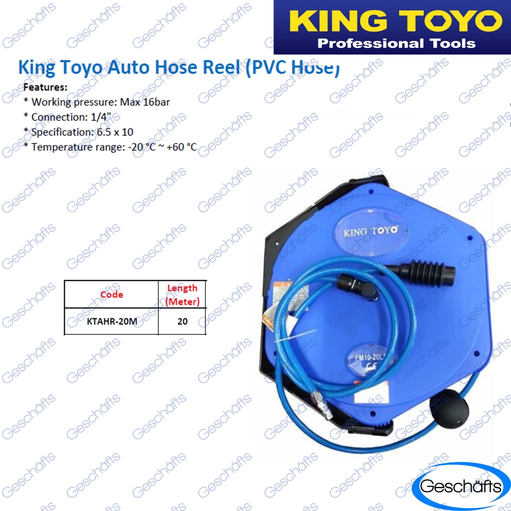 King Toyo Auto Hose Reel 20M ( PVC Hose ) | Shopee Malaysia