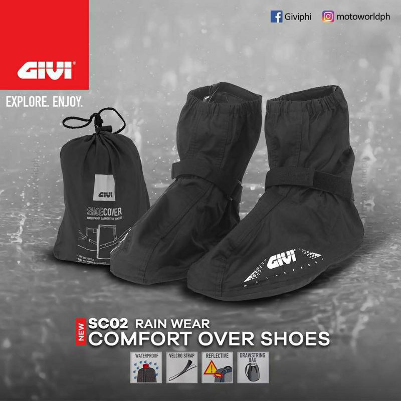 GIVI WATERPROOF SHOE COVER SC02 / GIVI RAIN SHOE SC02 100%ORIGINAL (L ...