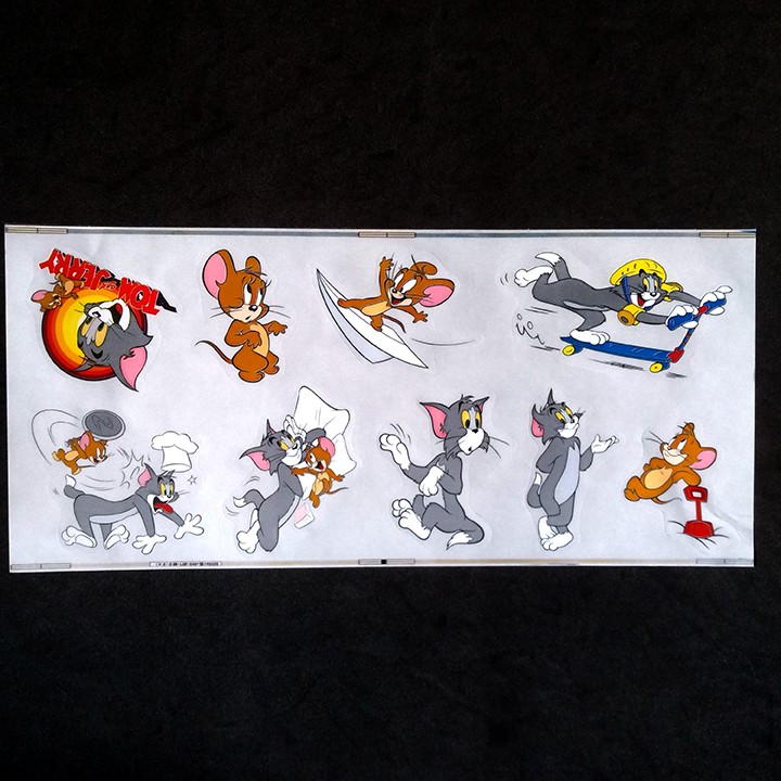 Tom and JERRY themed transparent PVC STICKER sheet | Shopee Malaysia