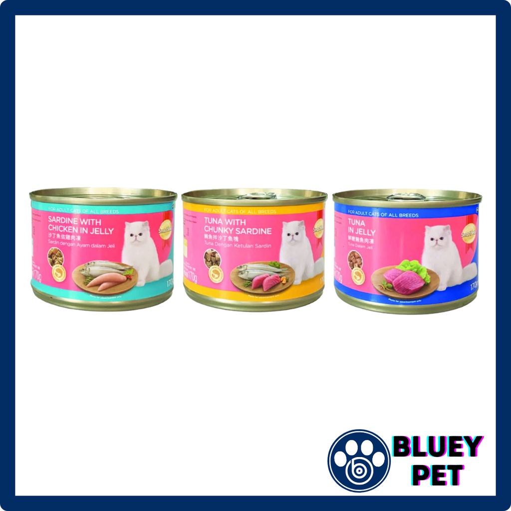 SmartHeart Cat Canned Food - 170g / Smart Heart Cat Wet Food | Shopee ...