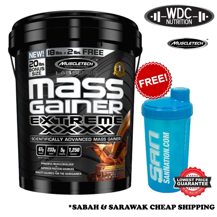 Muscletech Mass Gainer Extreme XXXX (20lbs) - Weight gainer, Mass Gainer, Masstech, Whey Protein ...