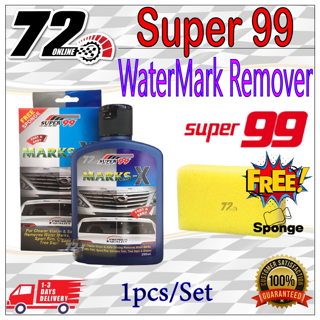 Super 99 Mark-X Car Water Mark Remover 250ML Windscreen Watermark ...