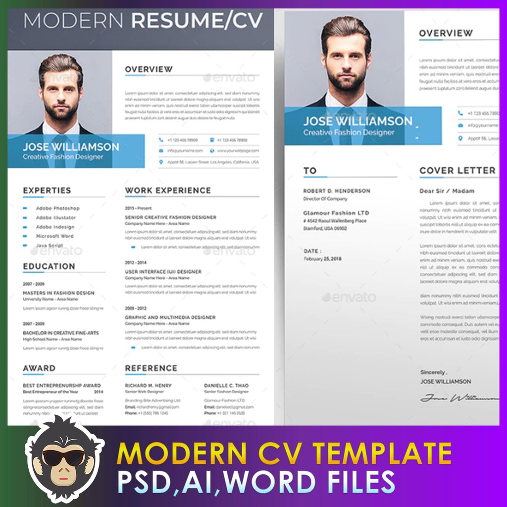 Modern Resume CV Template | Shopee Malaysia