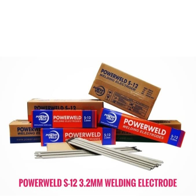 POWERWELD 3.2MM S-12 Welding Electrodes E6013 Mild Steel Electrode Rod 3.2MM- 5kg/box | Shopee ...