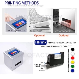 NEW Expiry Date Printer Automatic Static Desktop Inkjet Printing Machine Batch Coder Box Bottle ...