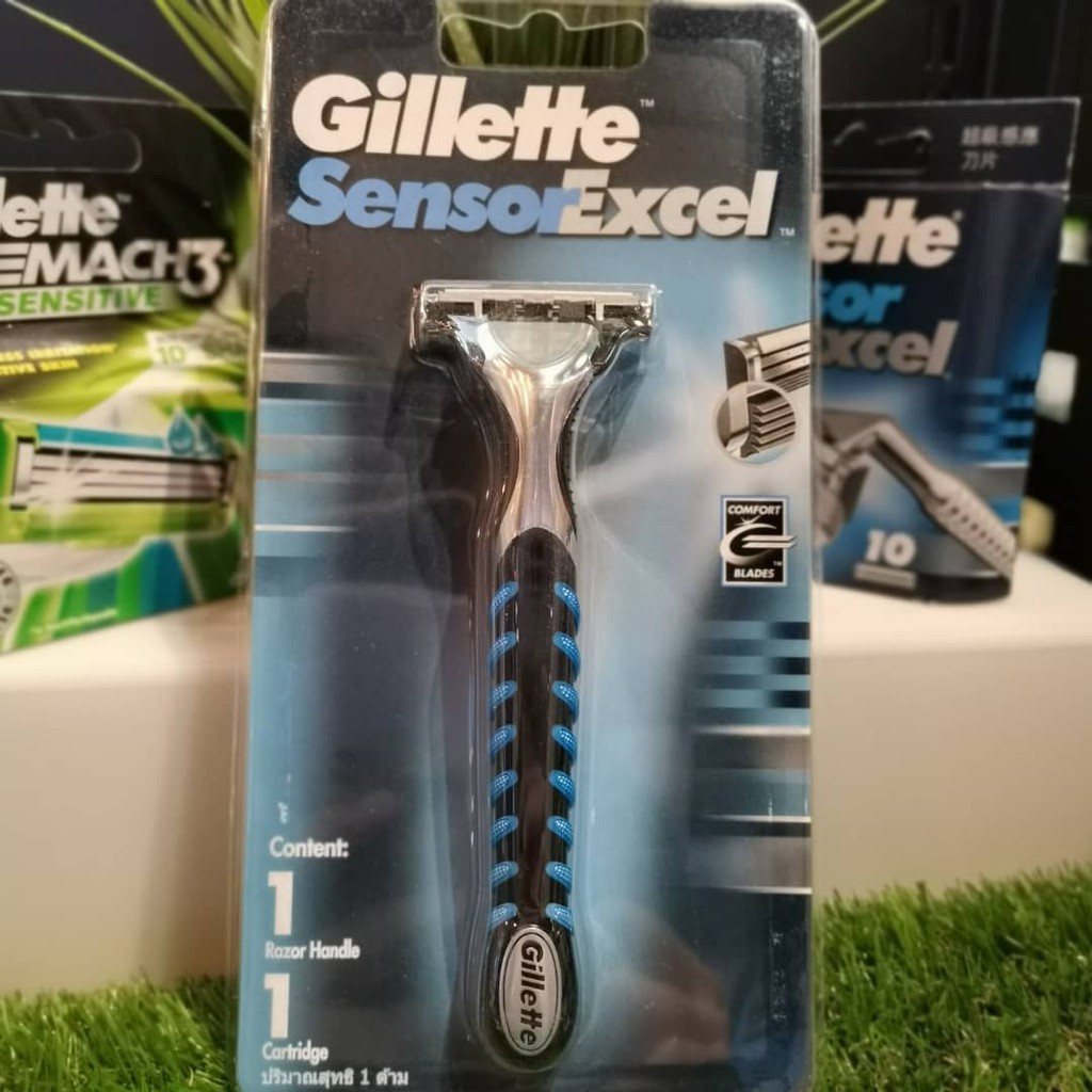 GILLETTE SENSOR EXCEL RAZOR WITH 1 BLADES 661096 | Shopee Malaysia