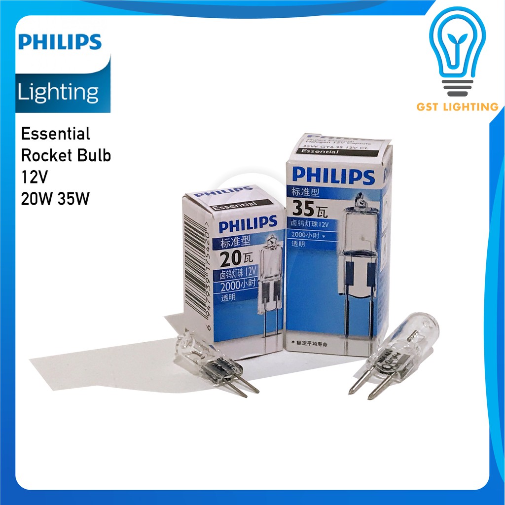 Philips Rocket Bulb 12V 20W / 35W Halogen Lamp [20W "G4"] / [35W GY6.35] | Shopee Malaysia
