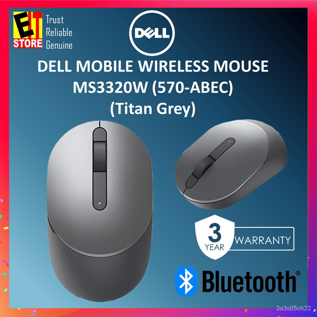 hpUG DELL MOBILE WIRELESS MOUSE MS3320W (BLACK / TITAN GREY) | Shopee ...