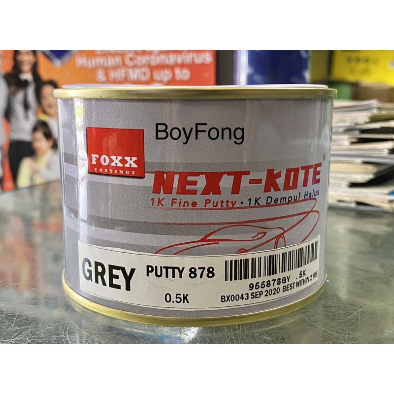 Simen Halus 0.5kg Foxx 1k Fine Putty 878 Grey (kelabu) | Shopee Malaysia