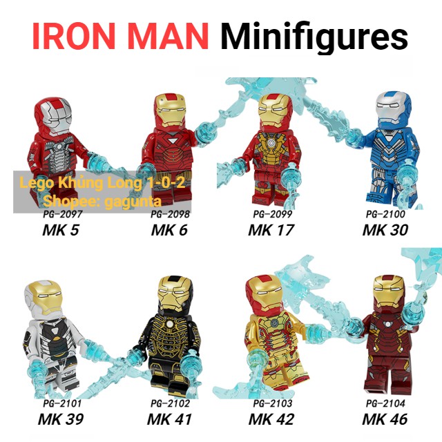 Lego Iron Man Iron Man Minifigures retail 8 Sets of Pogo Special ...