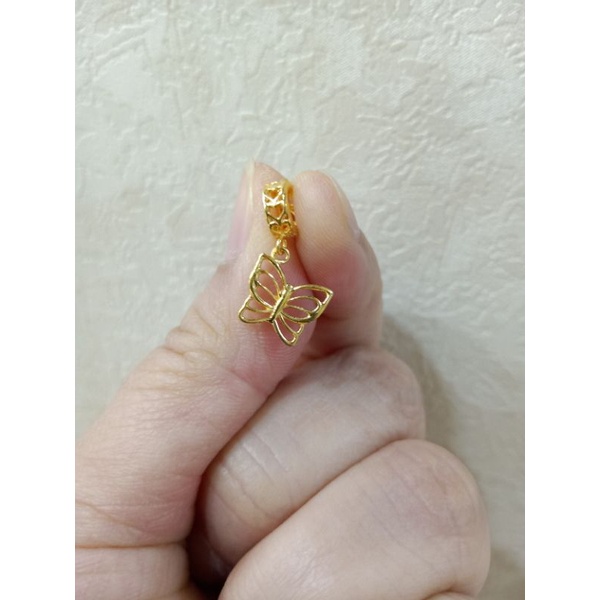 916 Charm Butterfly Beads Emas 916 Bead /Charm 蝴蝶潘多拉吊坠 | Shopee Malaysia
