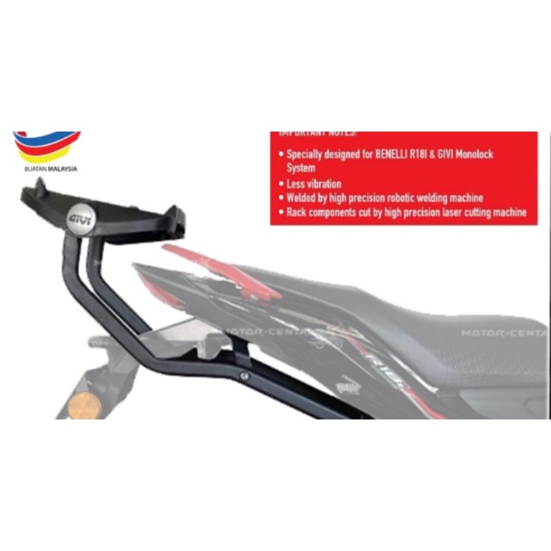 BENELLI R18I MONORACK GIVI SPECIAL RACK 100% original givi | Shopee ...