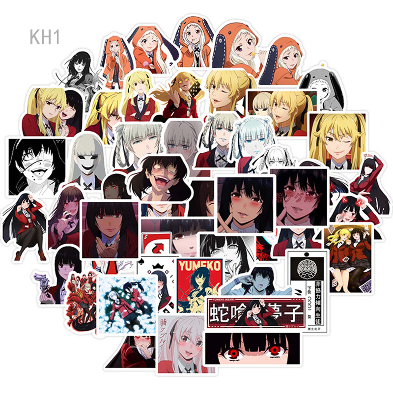 50PCS Anime Japan Kakegurui Stickers Bomb For Skateboard Laptop Luggage ...
