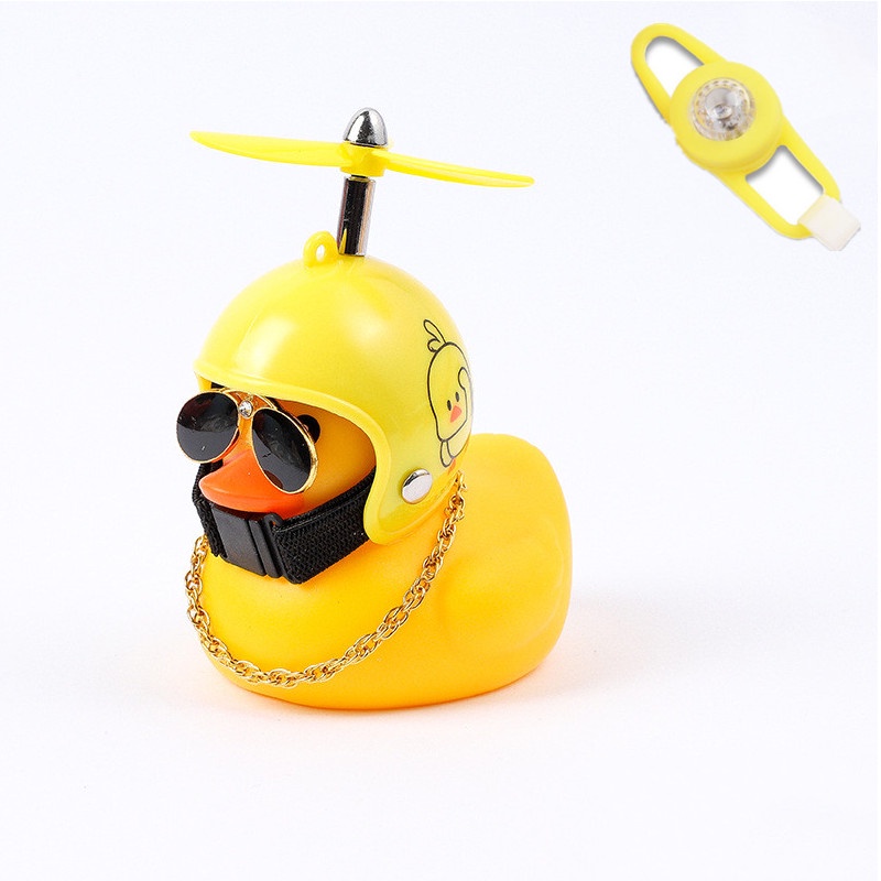 TikTok Same Style Small Yellow Duck Bicycle Bell with Helmet Propeller ...