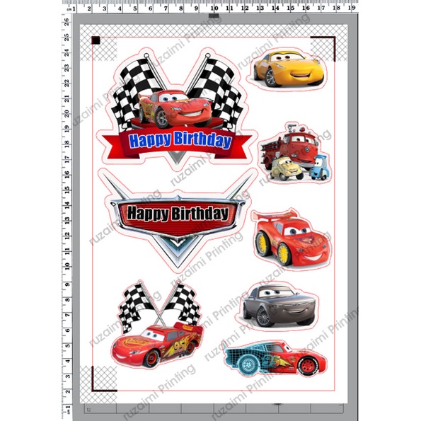 Cars Cartoon Cake Topper 004 | Shopee Malaysia