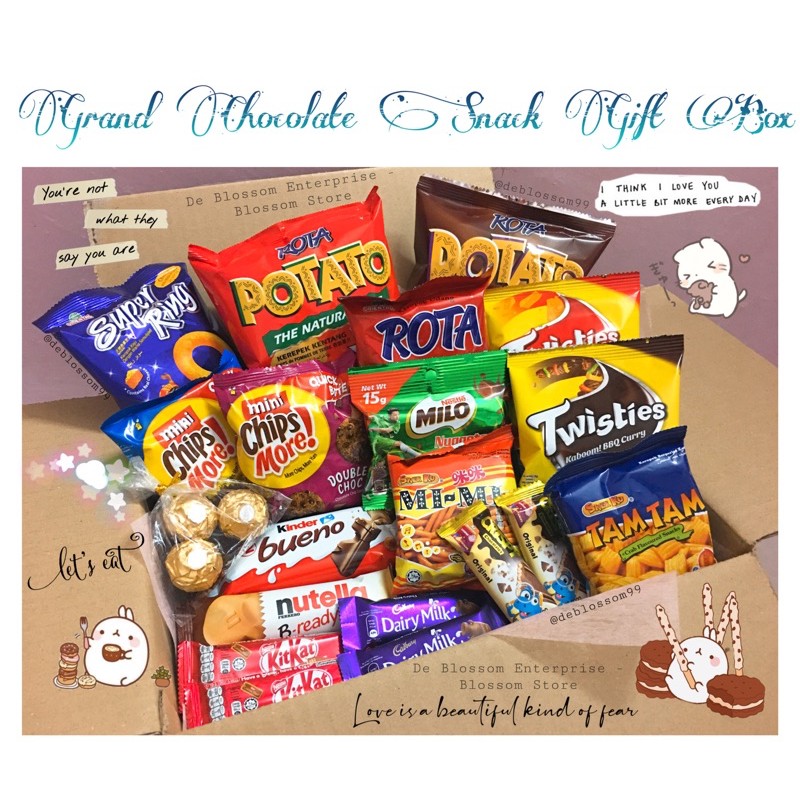 Grand Chocolate Snack Gift Box Anniversary Gift Box | Shopee Malaysia