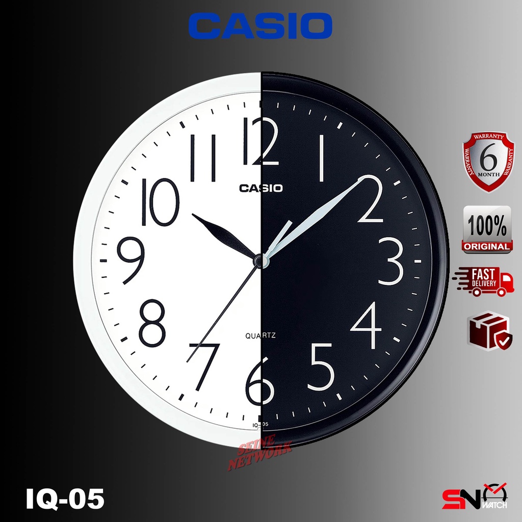 🔥[Ready Stock]🔥 Casio IQ-05 Round Shape Home Office Living Room Wall ...
