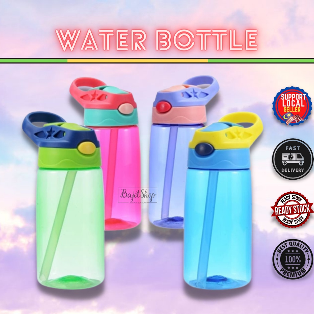 500ml Kid Drinking Bottle Baby Children c/w Straw Botol Light Easy ...