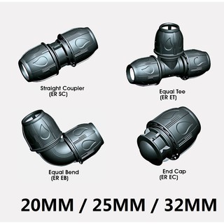 [TKM][COMPRESSION] ] HDPE POLY PP FITTINGS POLY PIPE FITTINGS 20mm 25mm 32mm STRAIGHT COUPLER ...