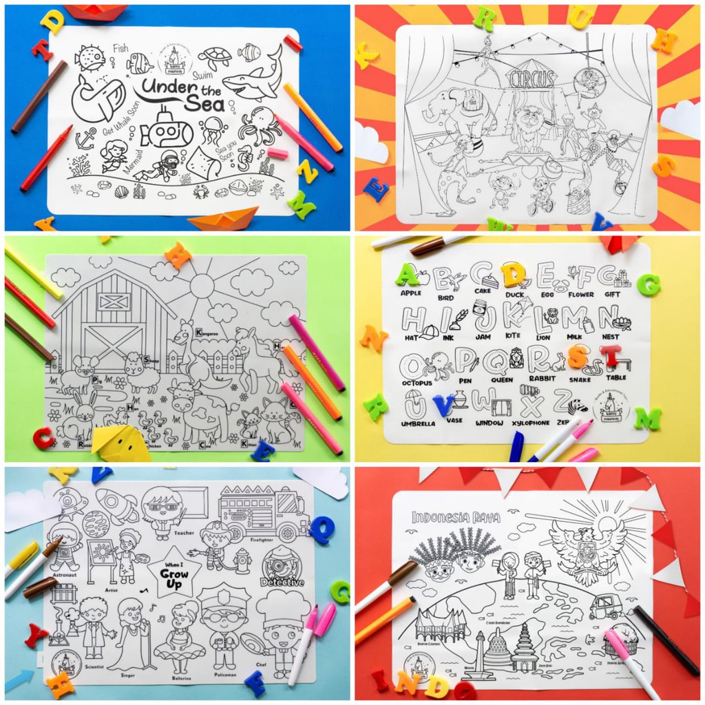 Happy Playnest Reusable Coloring Mat | Shopee Malaysia