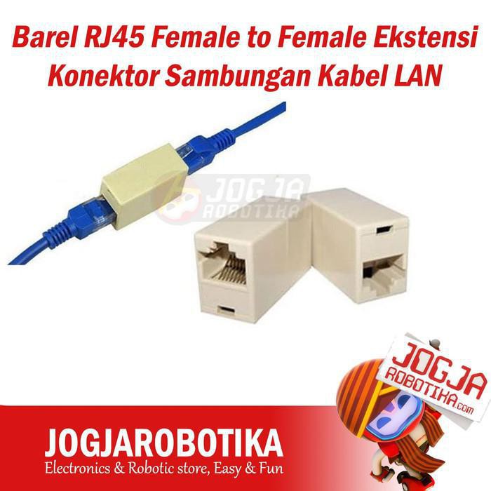 Barrel RJ45 Female to Female LAN Cable Connection Connector Extension ...