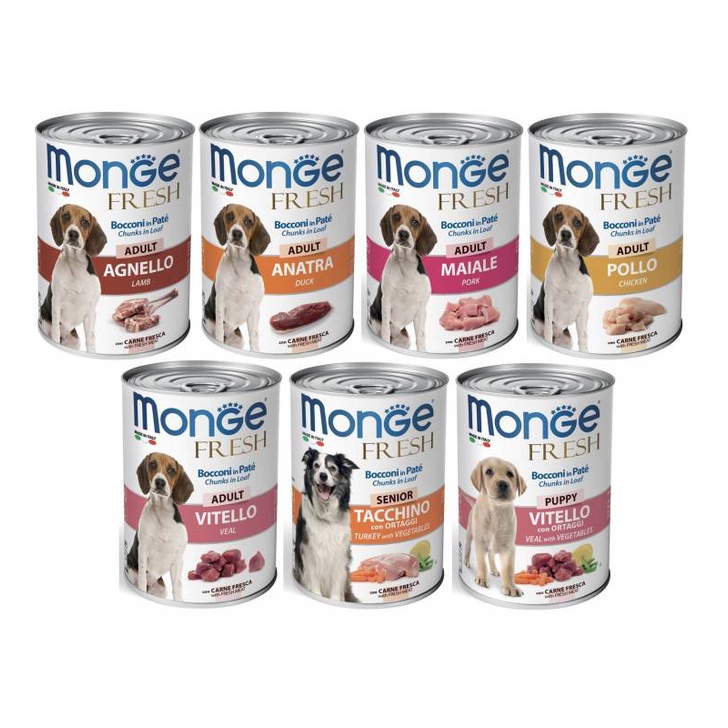 Monge Fresh Dog Canned Food - 400g | Shopee Malaysia