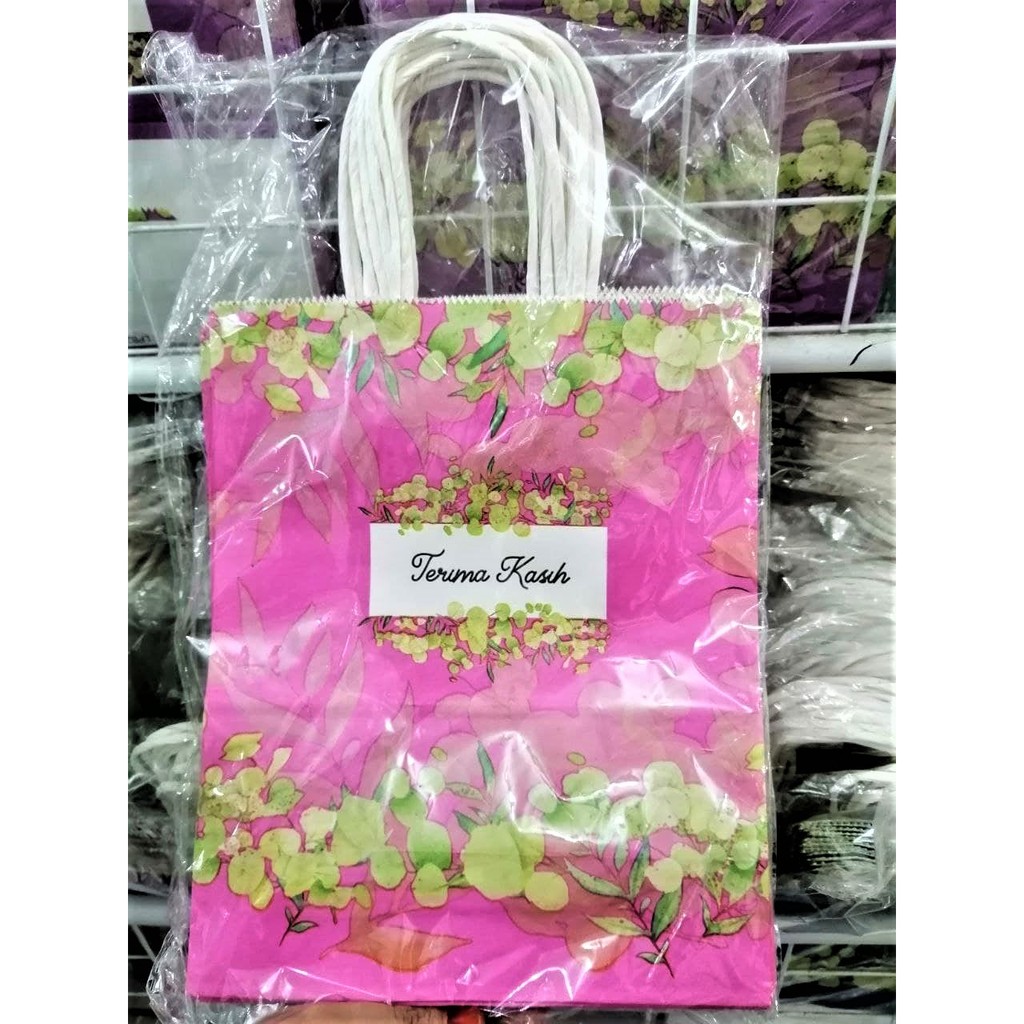 💖PAPERBAG💖FLOWER TERIMA KASIH PAPERBAG DOORGIFT BEG KERTAS TALI DAWAI ...