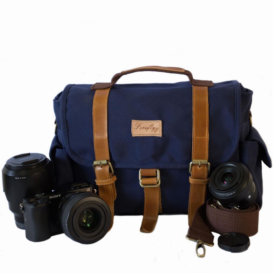 Firefly Denver Navy Camera Messenger Bag Vintage Classic Dark Blue ...