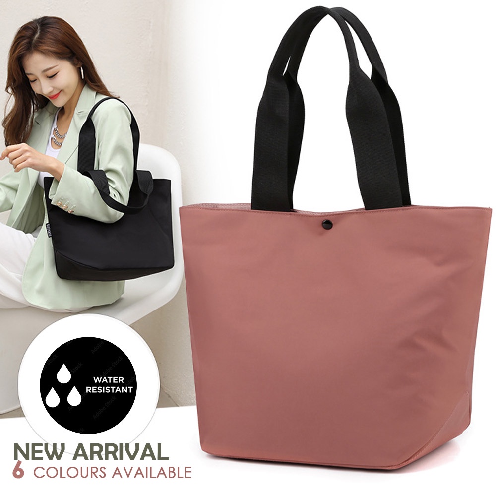 Simple Plain Design Women Handbag Tote Bag Hand Carry Shoulder Bag Beg ...