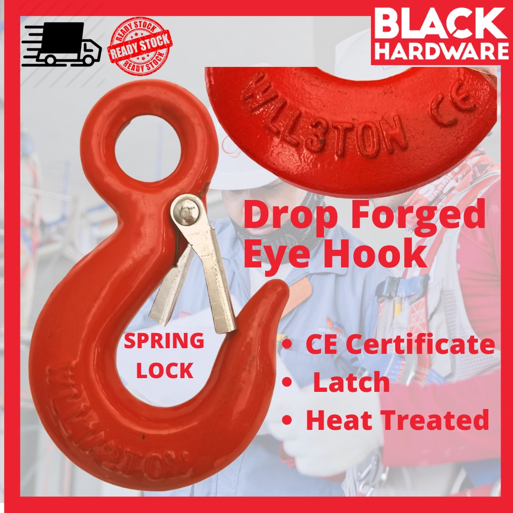 BLACK HAREDWARE Swivel Crane Rigging Drop Forged Industrial Steel Eye ...