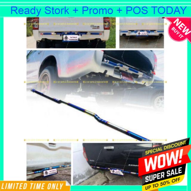 Titanium Crash Bar Rear bumper Cover C Type Hilux Vigo Revo D-Max ...