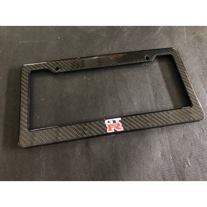 NISSAN GTR GT-R / SKYLINE GTR GT-R REAL CARBON FIBER number plate frame ...