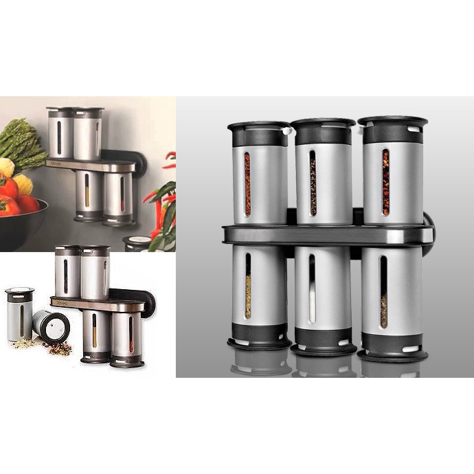Zero Gravity Wall Mounted Magnetic Spice Rack | Shopee Malaysia