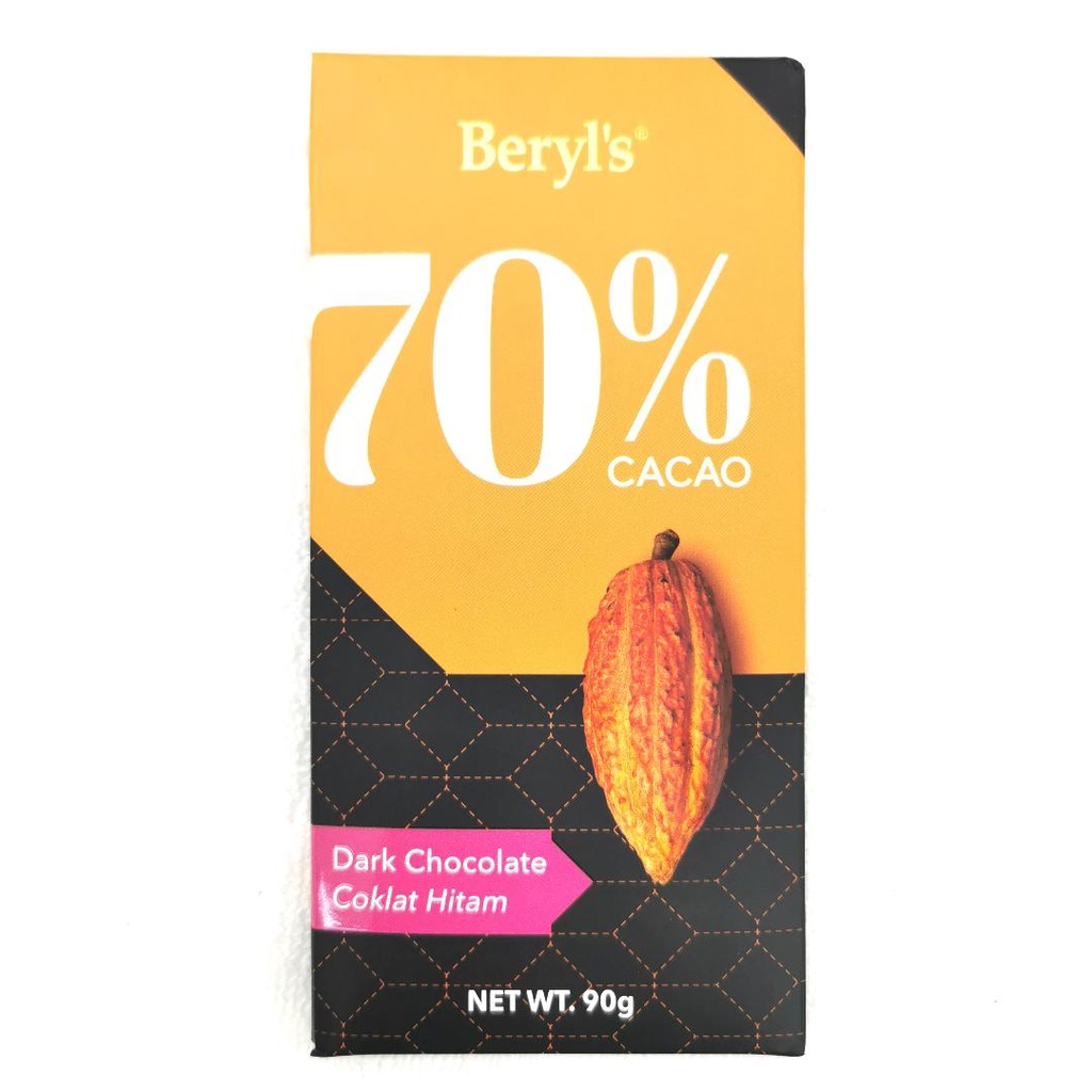 Beryl's NO SUGAR ADDED 70% 80% 99% CACAO Dark Chocolate Bar 90g ...
