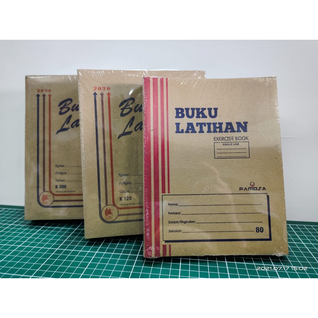 Exercise Book/ Buku Tulis / Kraft Cover Book / Soft Cover Exercise Book ...