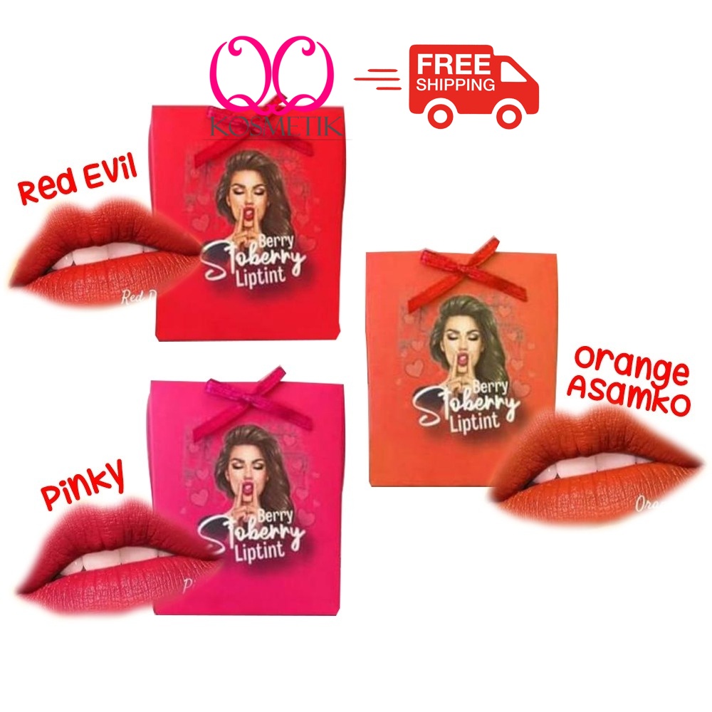 BERRY Liptint Lip Tint Viral TikTok Waterproof Stoberry Grapeseed ...