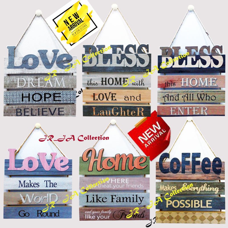 Frame Deko Hiasan Dinding Jenis Gantung / DECO WORD ART Hanging Board ...