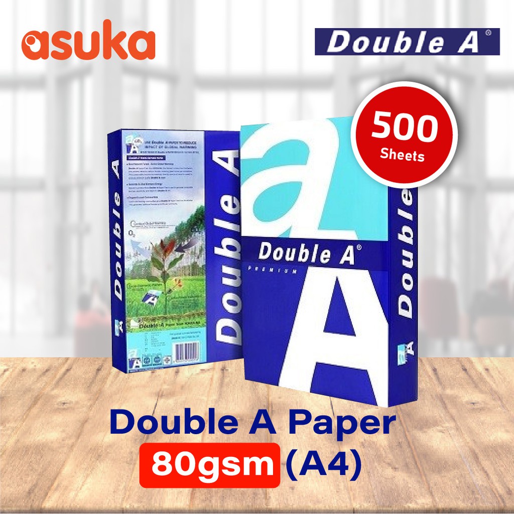 Double A Paper A4 (80GSM) 500 Sheets (1 Ream) | Shopee Malaysia