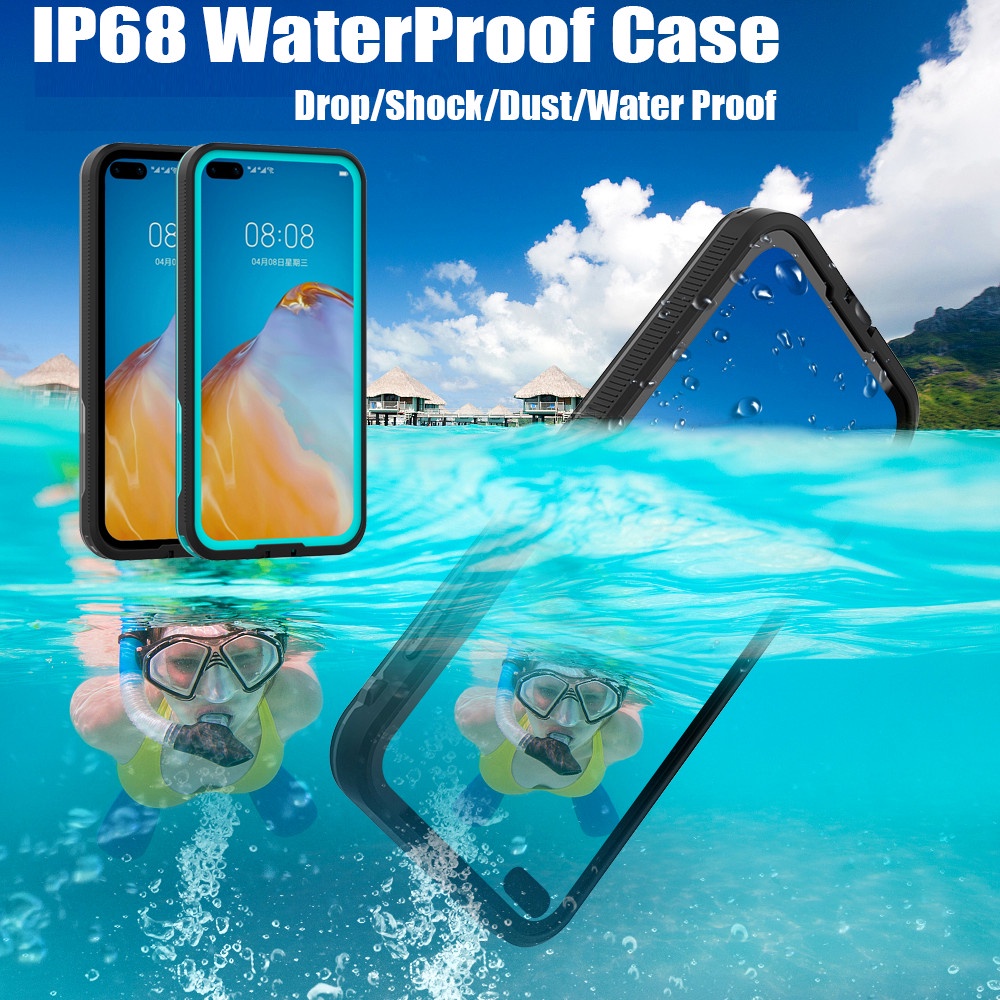 IP68 Real Waterproof Case For Huawei P40 P30 Pro Swim Casing Underwater ...